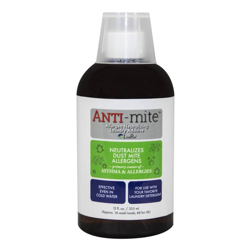 LivePure ANTI-Mite Allergen Removing Laundry Additive, 12 OZ Bottle ...