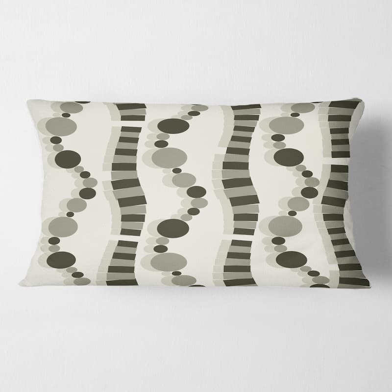 Designart Monochrome Geometric Pattern Vi Mid Century Modern Throw