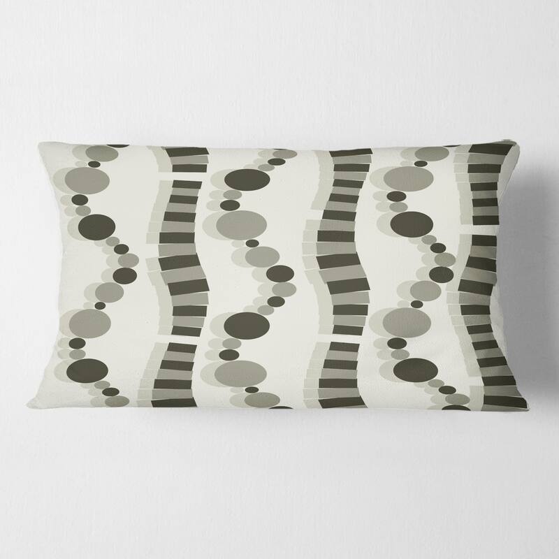 Designart Monochrome Geometric Pattern Vi Mid Century Modern Throw