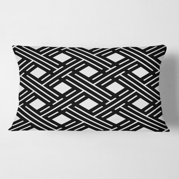 Designart Monochrome Geometric Pattern Ii Mid Century Modern Throw