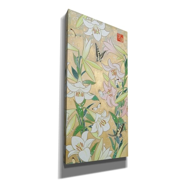 Epic Graffiti 'Lily and Butterfly' by Zigen Tanabe, Giclee Canvas Wall ...