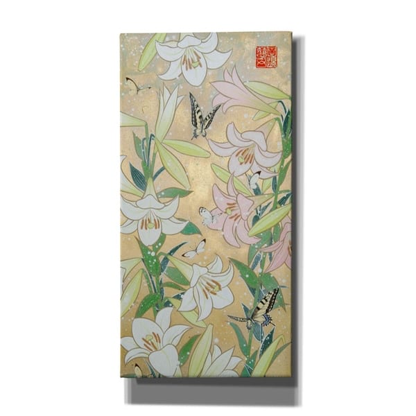 Epic Graffiti 'Lily and Butterfly' by Zigen Tanabe, Giclee Canvas Wall ...