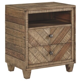 Carbon Loft Jamil Light Brown Chevron 2-drawer Nightstand - Bed Bath ...