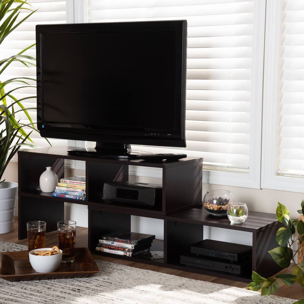 Porch & Den Lukar Adjustable 2-piece TV Stand - Overstock - 29077676