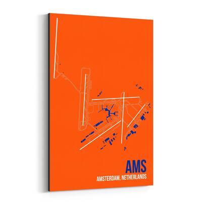 Noir Gallery Amsterdam Airport Code Poster Canvas Wall Art Print ...