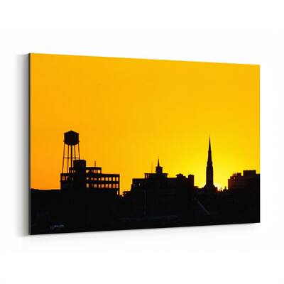 Noir Gallery Greenpoint Brooklyn Sunset NYC Canvas Wall Art Print ...