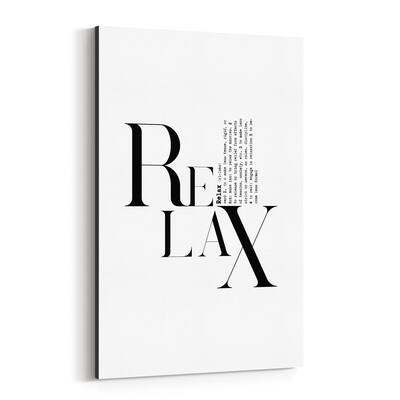 Noir Gallery Relax Definition Typography Canvas Wall Art Print ...