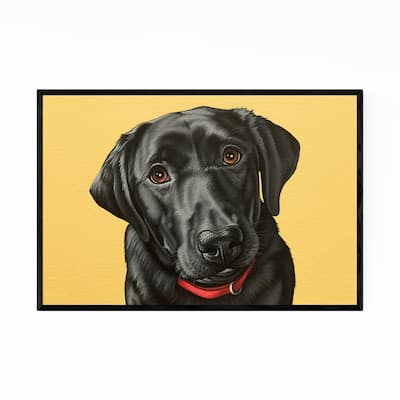 Noir Gallery Black Labrador Retriever Dog Framed Art Print - Overstock ...