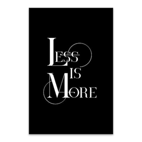 Noir Gallery Less is More Typography Metal Wall Art Print - Overstock ...