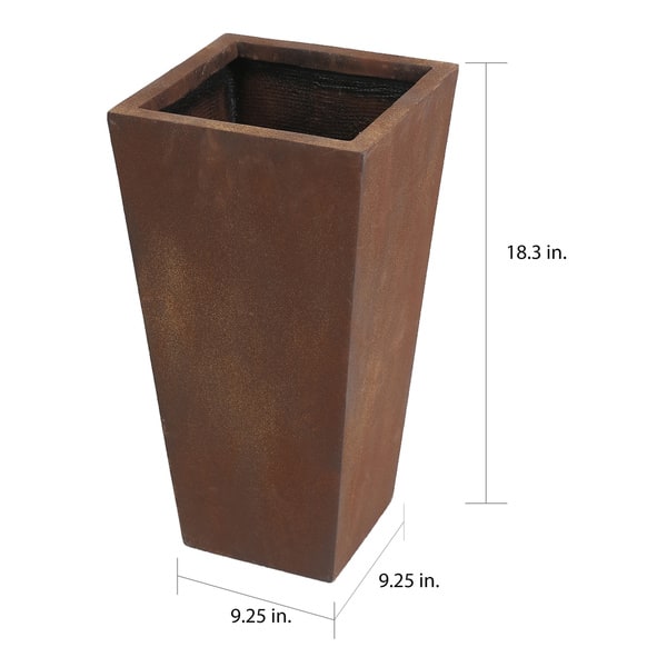 Bronze Finish Medium-tall Angled Planter by Havenside Home (As Is Item ...