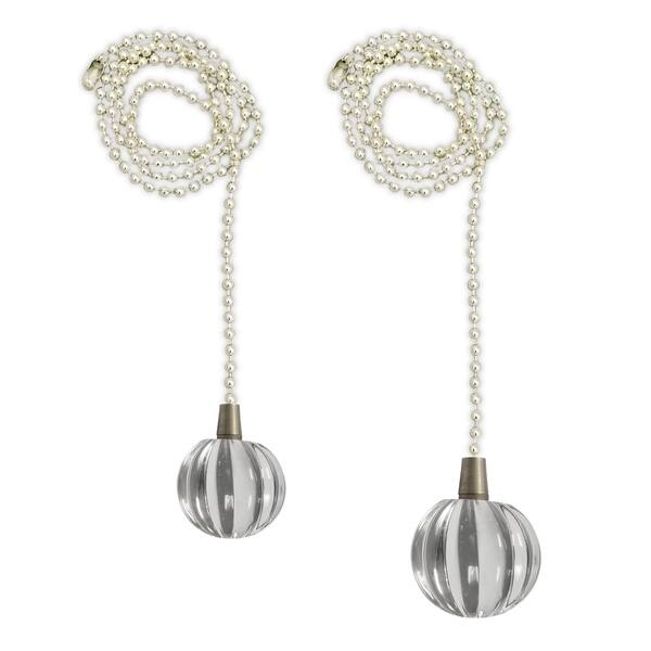 Royal Designs Fan Pull Chain Pumpkin Shaped Crystal Chrome - Bed Bath ...
