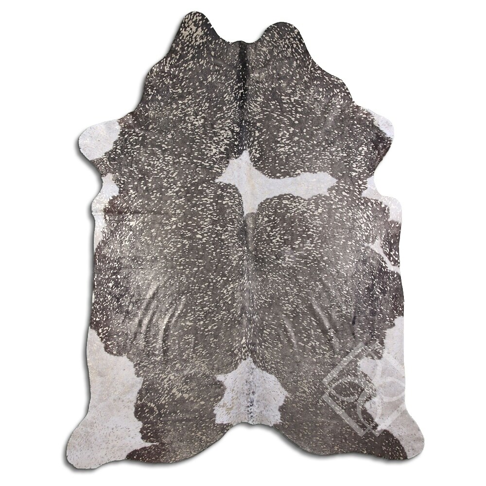 Cowhide Area Rugs ACID WASHED HAIR ON COWHI GOLD METALLIC ON BLACK AND ...