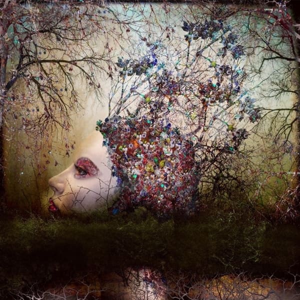 CANVAS Bogged Down Floral Face by Ellen McDermott Graphic Art - Bed ...