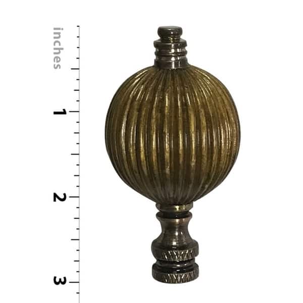 Royal Designs Balloon Shaped Lamp Finial for Lamp Shade- Antique Brass ...