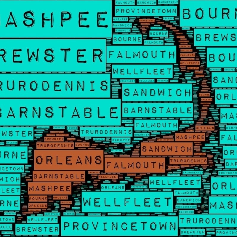 CANVAS 1945 Miller Map of Cape Cod Graphic Art - Bed Bath & Beyond ...