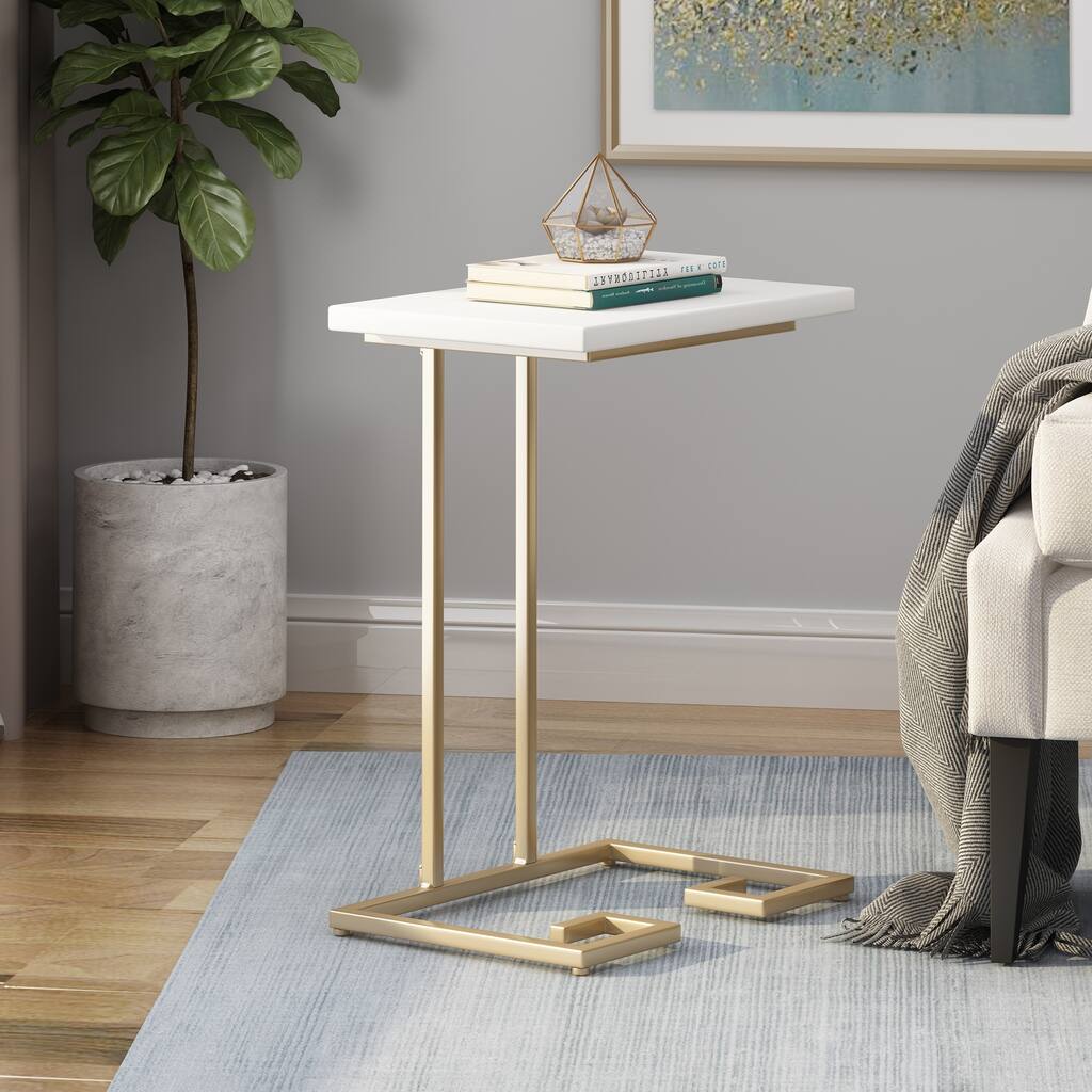 Ettenmoor Modern Glam Faux Wood End Table by Christopher Knight Home ...
