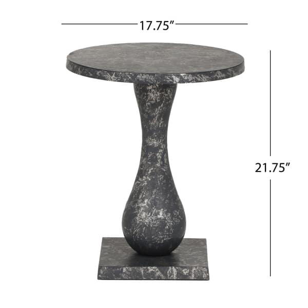 Ewers Modern Handcrafted Aluminum Accent Table by Christopher Knight ...