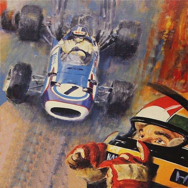 CANVAS Dreaming to Race Cars by Clemente Micarelli Oil Art Painting ...
