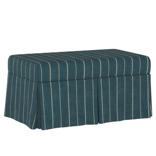 Skyline Furniture Skirted Storage Bench in Fritz Indigo - Bed Bath ...