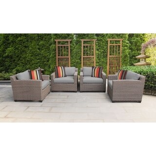 Florence 4 Piece Outdoor Wicker Patio Furniture Set 04i - Bed Bath ...