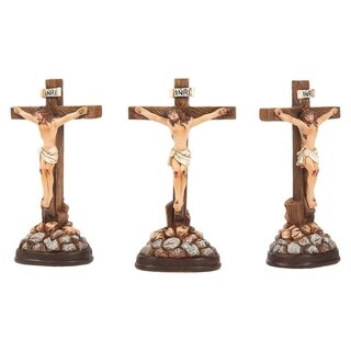 3-Pack Religious Statues Jesus Cross Crucifix Figurines Holy Catholic ...