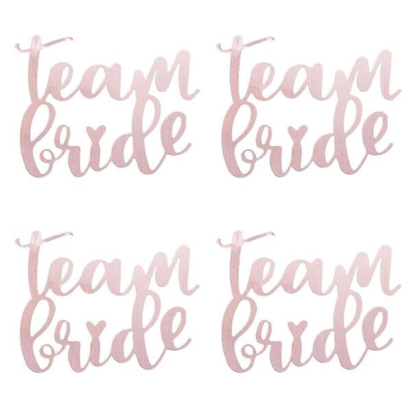 team bride confetti