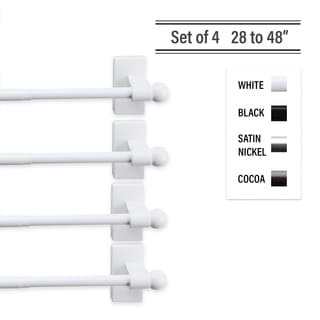 InStyleDesign Magnetic Curtain Rod 28-48 inch ( Set of 4 ) - Bed Bath ...