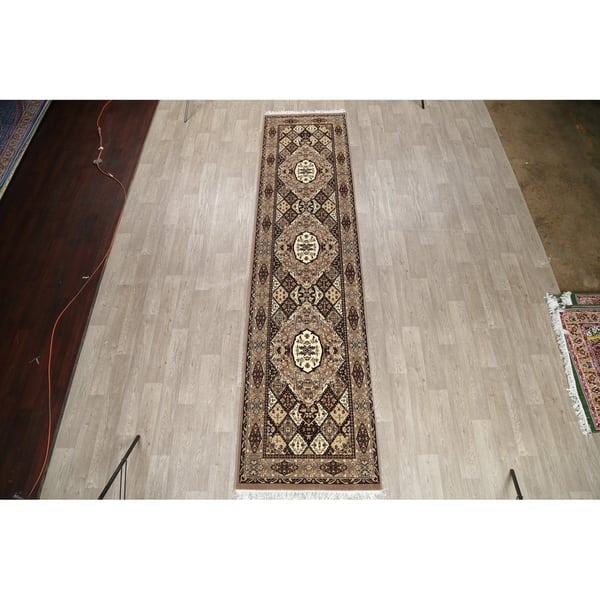 Traditional Turkish Bakhtiari Oriental Polyester & Jute Persian Rug ...