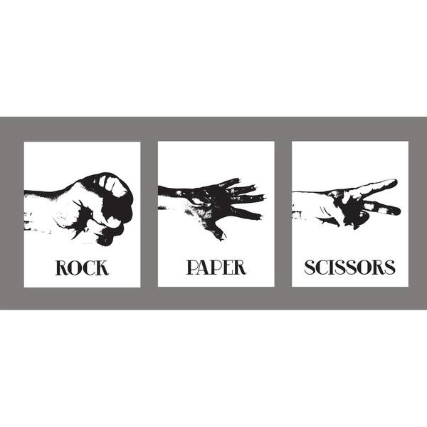 CANVAS Roshambo Rock, Paper, Scissors 3 Piece SET by Designs by Tenisha ...