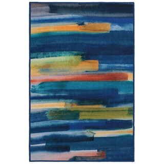 RugSmith Cobalt Kaleidoscope Contemporary Modern Area Rug, 3' x 5' - N ...
