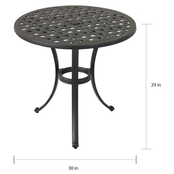 Ponto Aged-bronze Aluminum 30-inch Bistro Table by Havenside Home - Bed ...