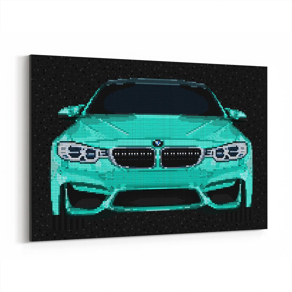 Noir Gallery BMW M4 Car Retro Design Canvas Wall Art Print - Overstock ...