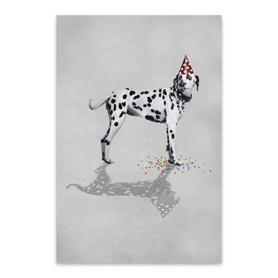 Noir Gallery Funny Dalmatian Party Painting Metal Wall Art Print ...