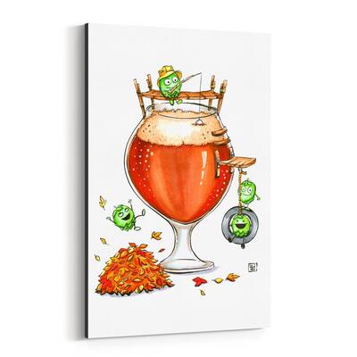 Noir Gallery Beer Hops Alcohol Kitchen Bar Canvas Wall Art Print ...