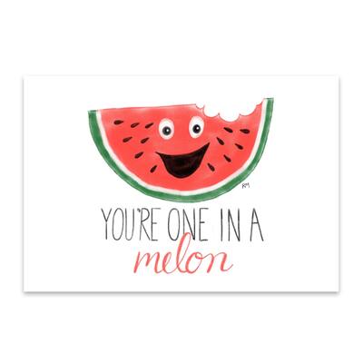 Noir Gallery Funny Watermelon Love Quote Metal Wall Art Print ...