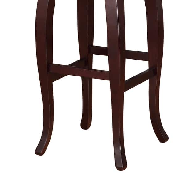 Square Shape Wooden Bar Stool with Nailhead Trim Accents, Brown - Bed ...
