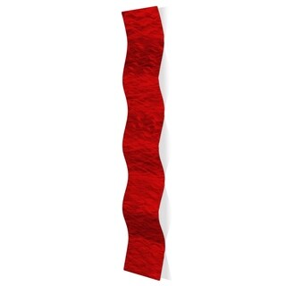 Strick & Bolton 'Red Vapor Wave' Abstract Metal Art - Bed Bath & Beyond ...