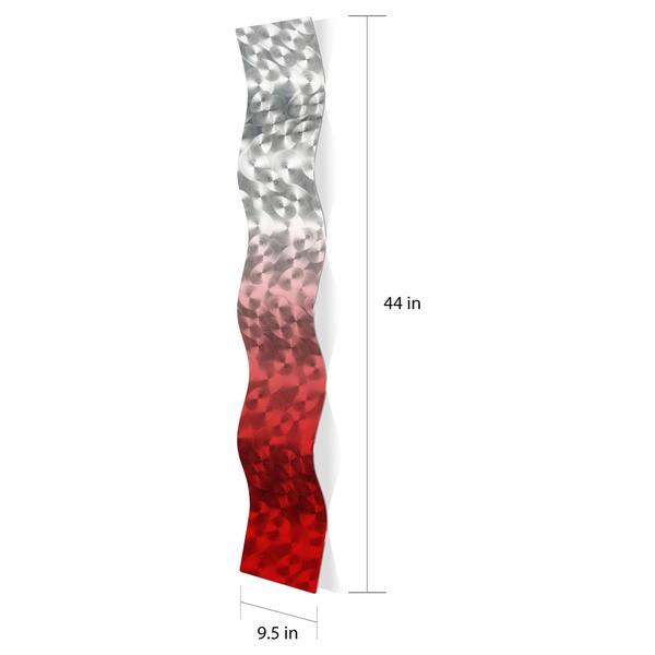 Strick & Bolton 'Red Fade Dots Wave' Abstract Metal Art - Bed Bath ...