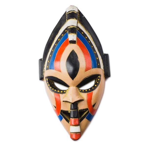 Handmade Adom Color African Wood Mask (Ghana) - Bed Bath & Beyond ...