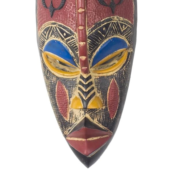 Handmade Sankin Kal African Wood Mask (Ghana) - Bed Bath & Beyond ...