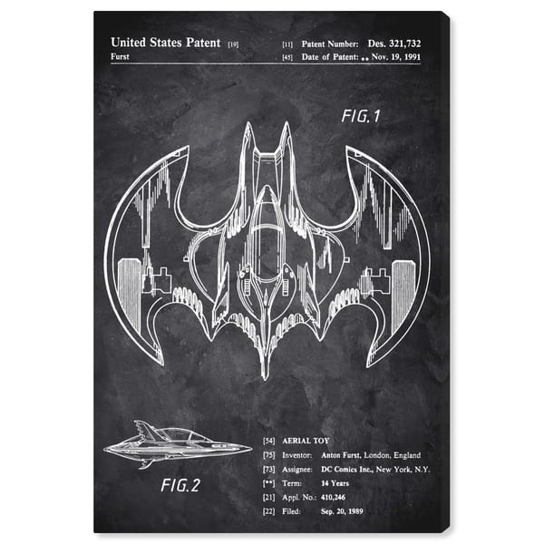 Wynwood Studio 'Aerial bat Toy 1991 Chalkboard' Movies and TV Wall Art ...