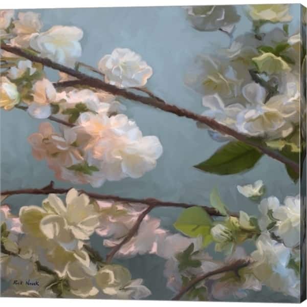 Rick Novak 'Silver Light Florals 2' Canvas Art - Bed Bath & Beyond ...