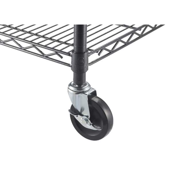 TRINITY 5-Tier 60" x 24" x 72 Wire Shelving w/ Wheels, NSF Certified ...