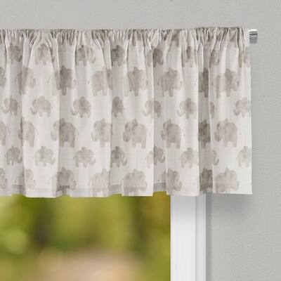 Elephant Herd - Natural Valance - L - Overstock - 29236045