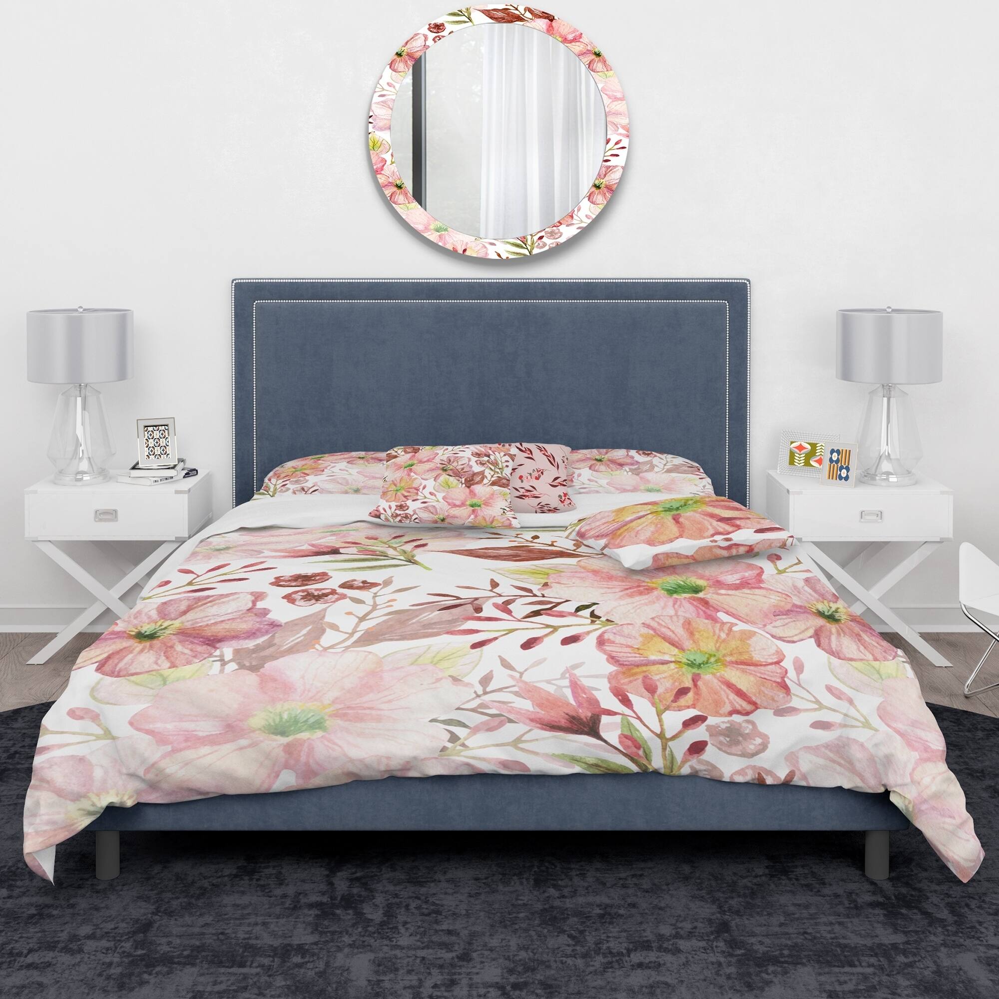Designart Floral Botanical Retro Iii Mid Century Modern Duvet Cover