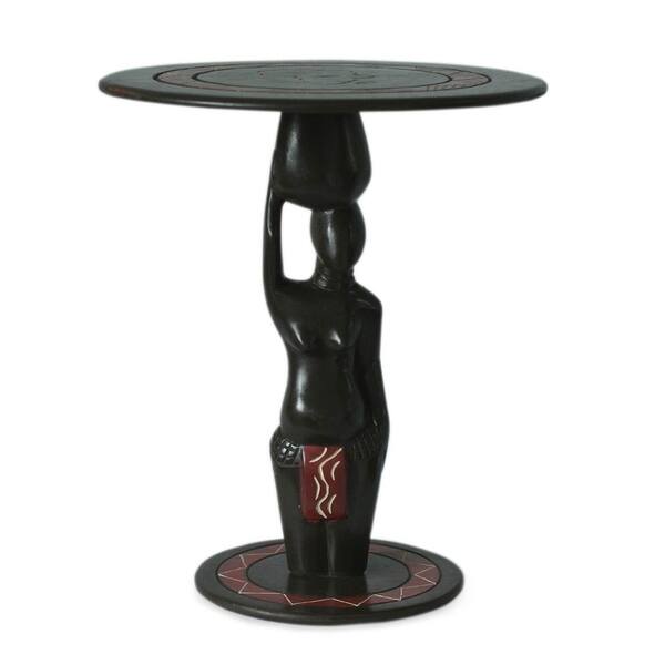 Handmade Carrying Water Wood Accent Table (Ghana) - Bed Bath & Beyond ...