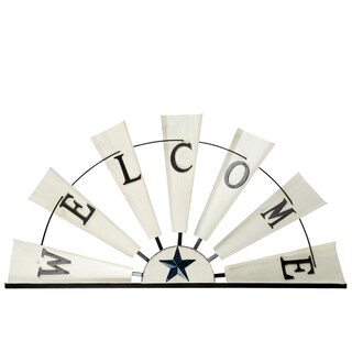 UTC16703: Metal Wall Decor with "Welcome" Writing on Half Windmill ...