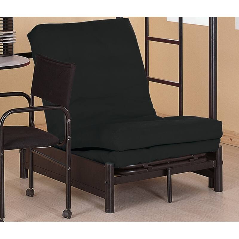 Merrill Black Contemporary Futon Pad - Overstock - 29303401