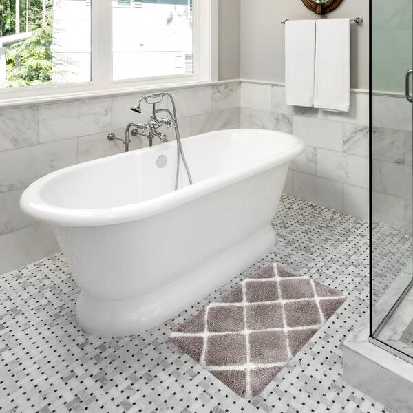 Trellis Foam Bath Mat Taupe - On Sale - Bed Bath & Beyond - 29330548