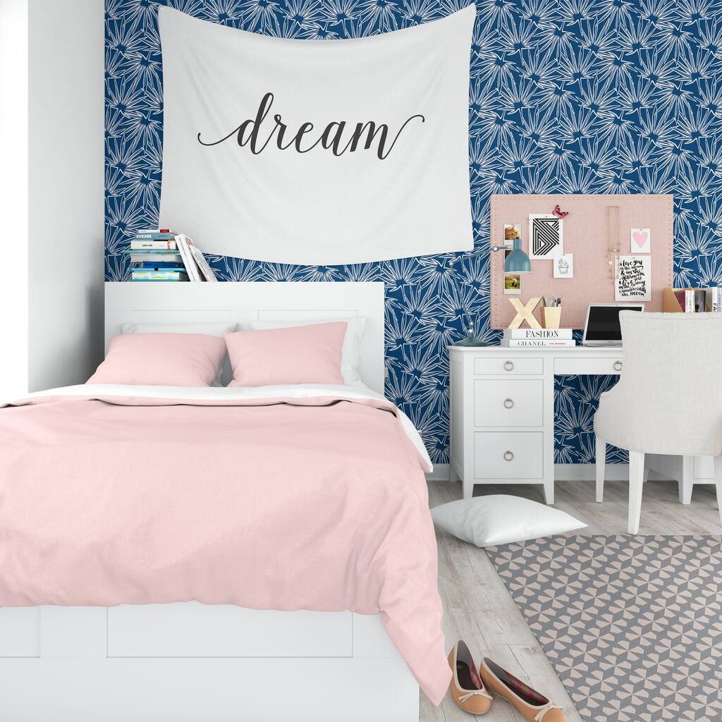 ELLE Decor FAN NAVY Peel and Stick Wallpaper By Kavka Designs ...